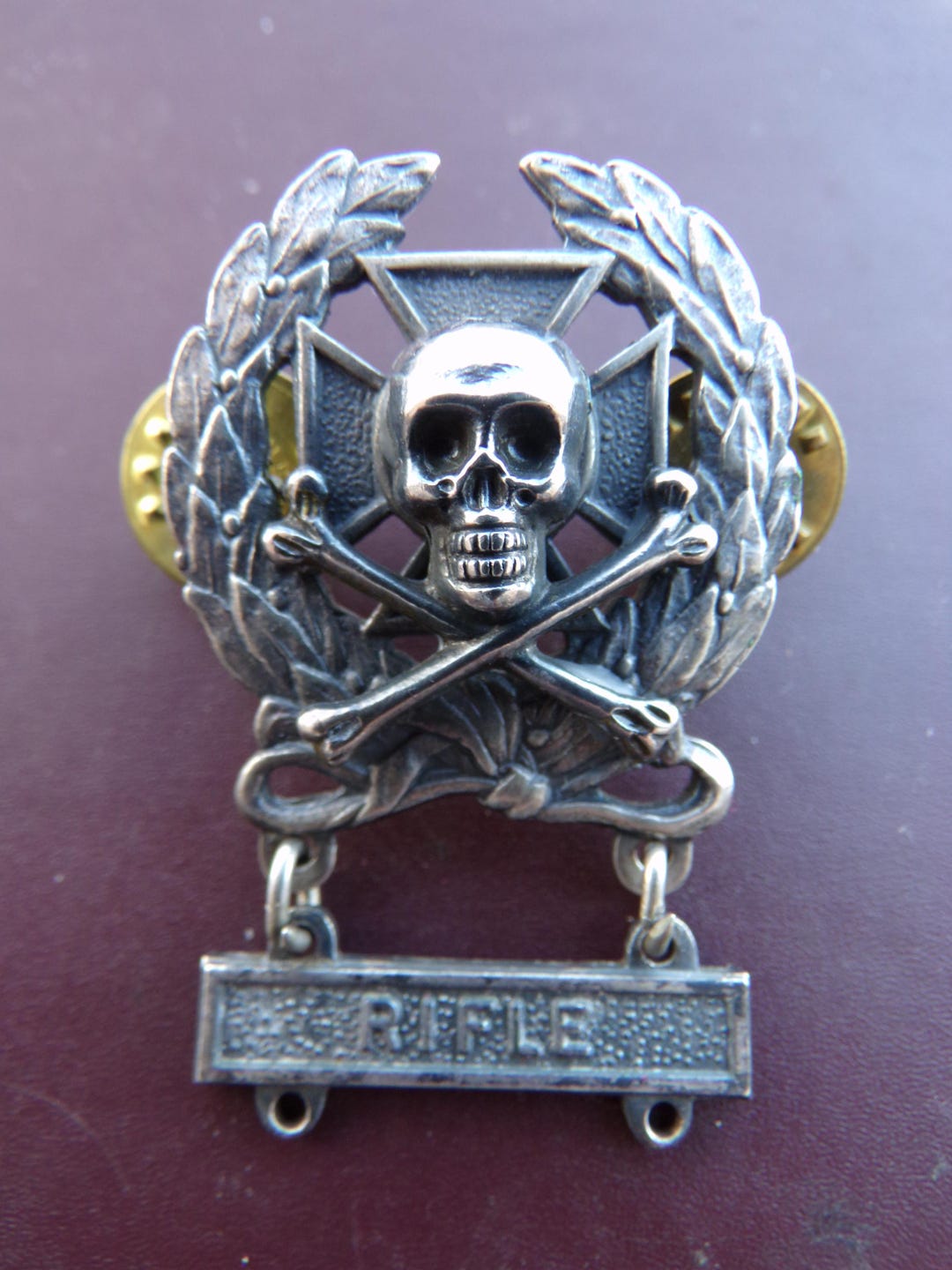 US Army Expert Sniper Skull Badge Insignia Medal Pin Uniform Cross ...
