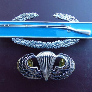 Combat Infantry Airborne Jump Wing Badge Military Insignia Paratrooper ...