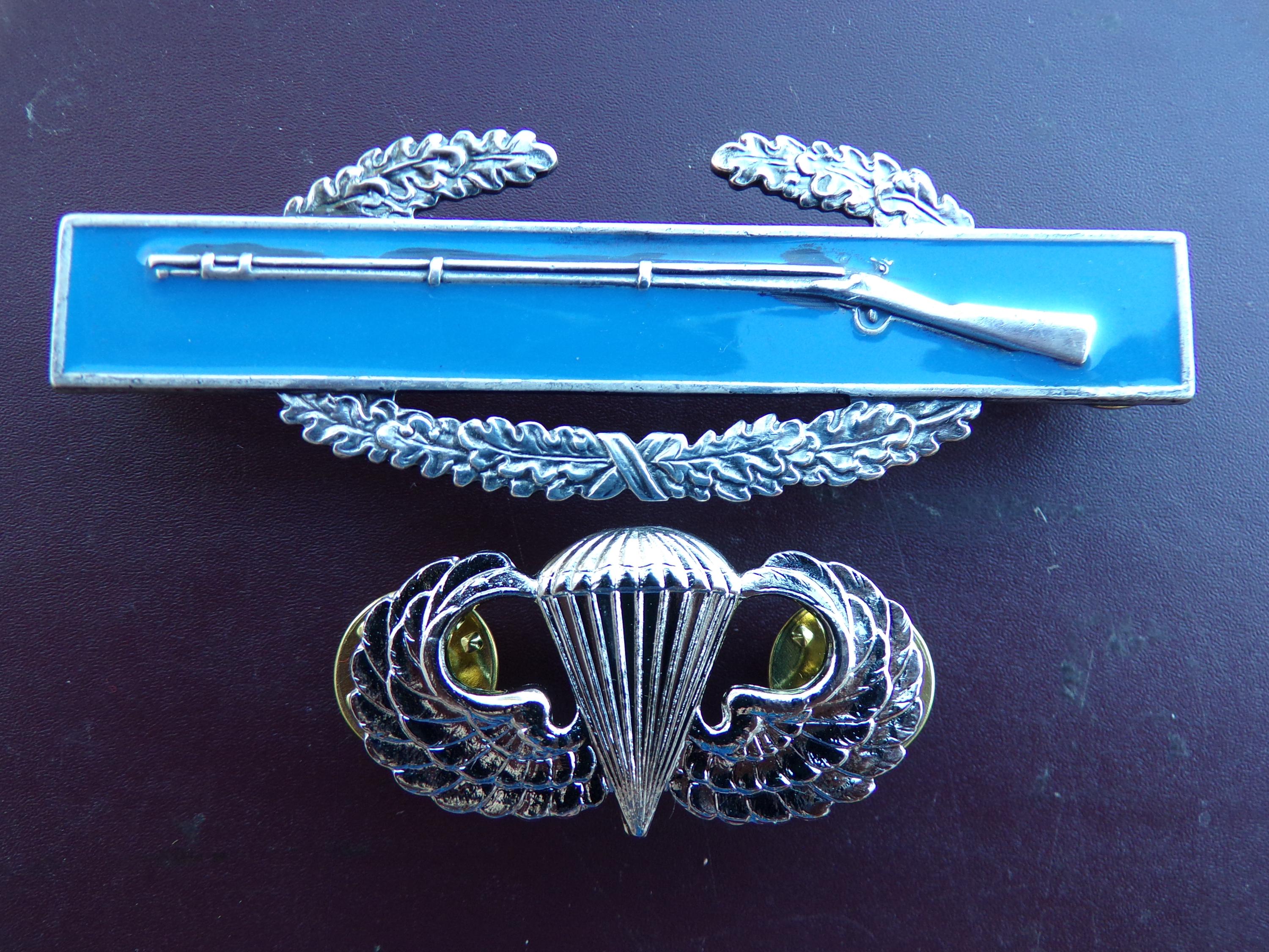Combat Infantry Airborne Jump Wing Badge Military Insignia Paratrooper ...