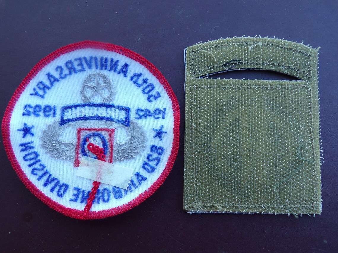US Army 82nd Airborne Infantry Division TWO Patches Combat Velcro ...