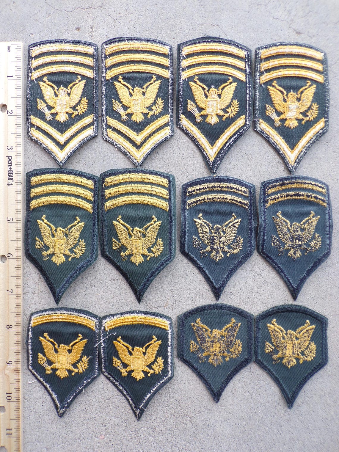 US Army Specialist Rank Patch Sets Vintage Insignia Uniform Shoulder ...