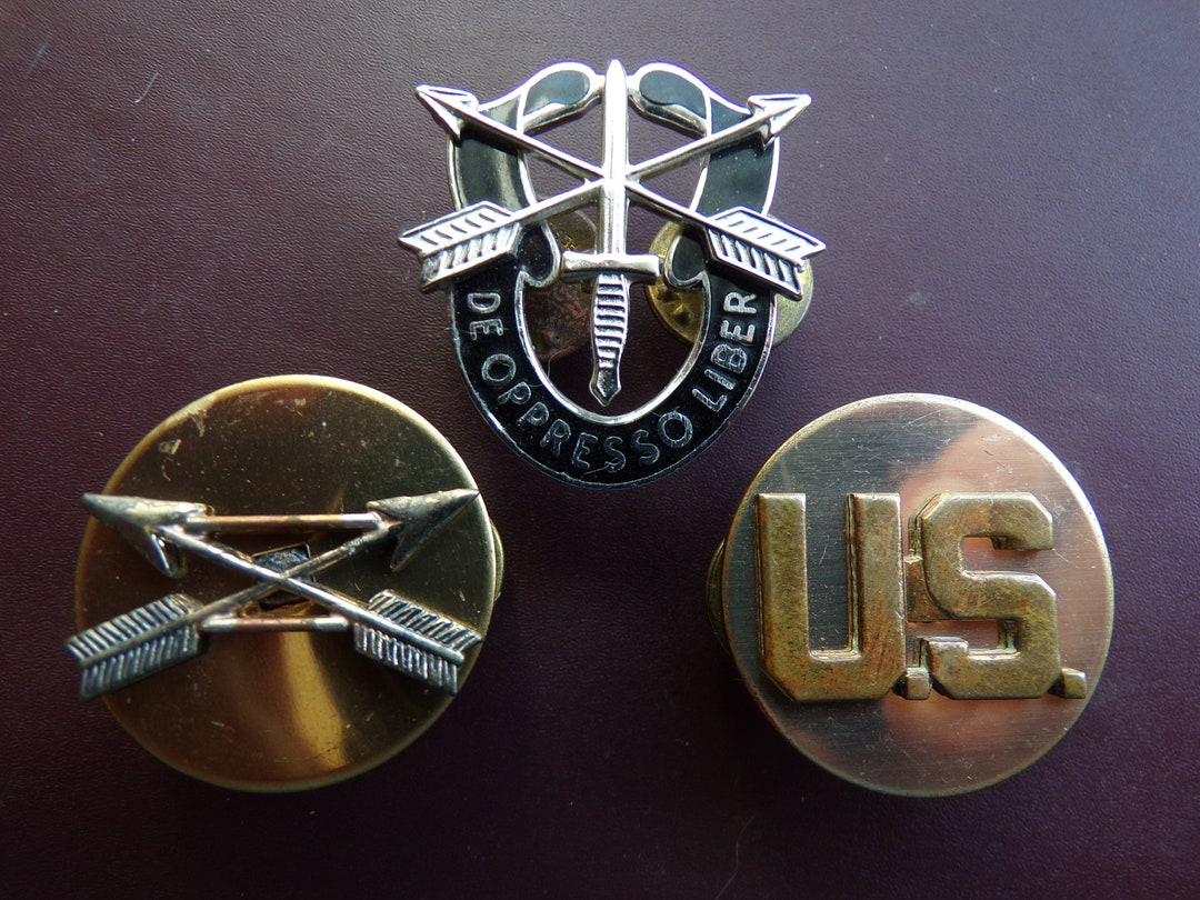 Special Forces Airborne Crest Military Collar Brass Disk - Etsy
