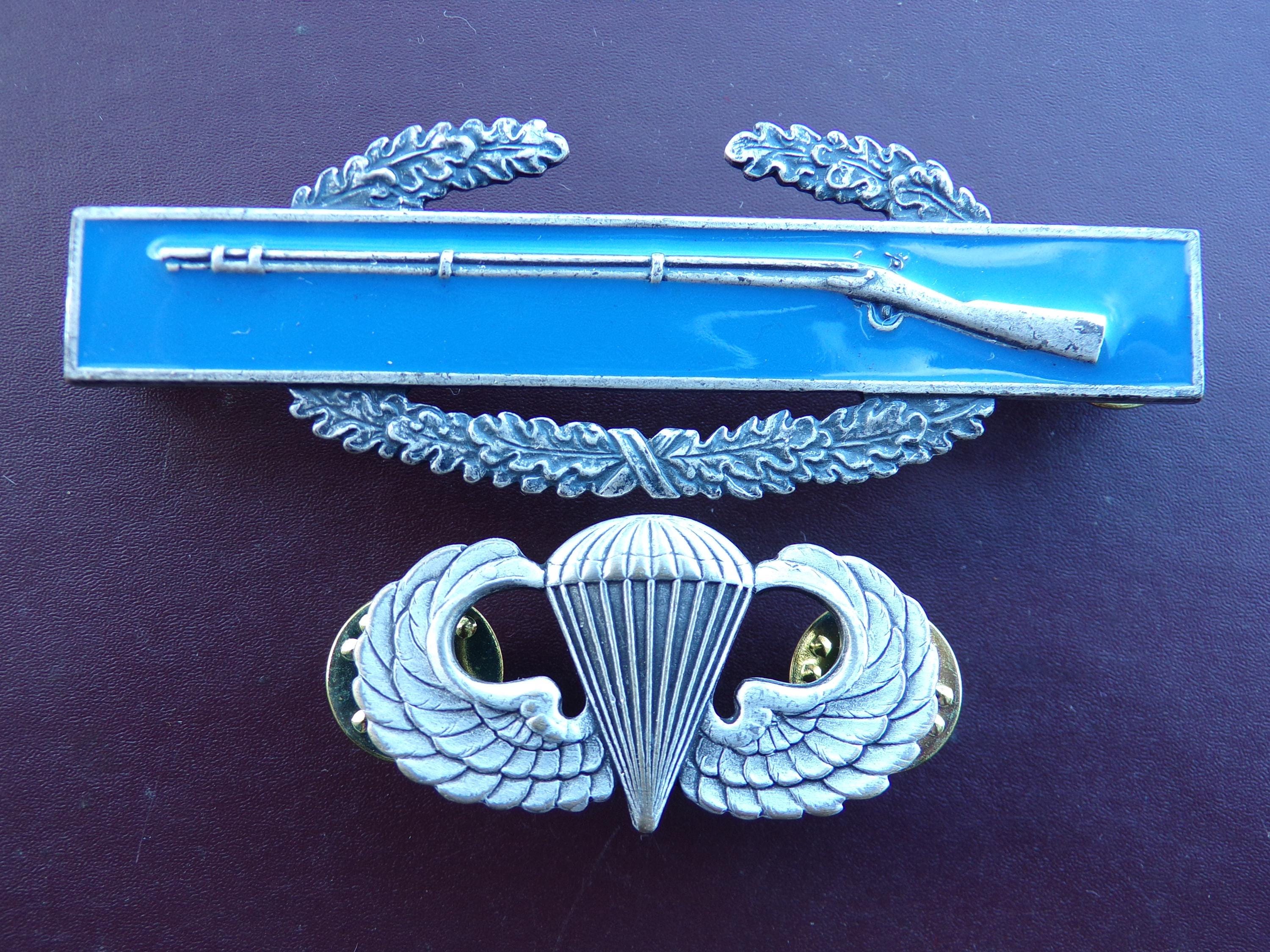 Combat Infantry Airborne Jump Wing Badge Military Insignia Paratrooper ...