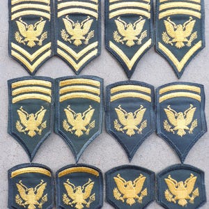 US Army Specialist Rank Patch Sets Vintage Insignia Uniform Shoulder ...