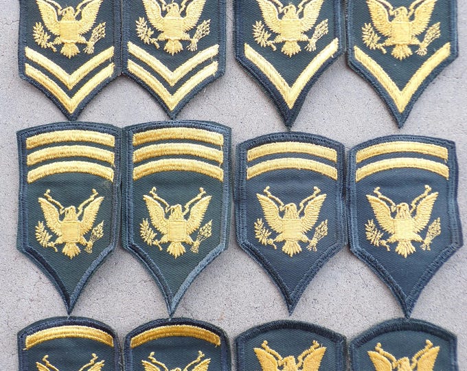 US Army Specialist Rank Patch Sets Vintage Insignia Uniform Shoulder ...