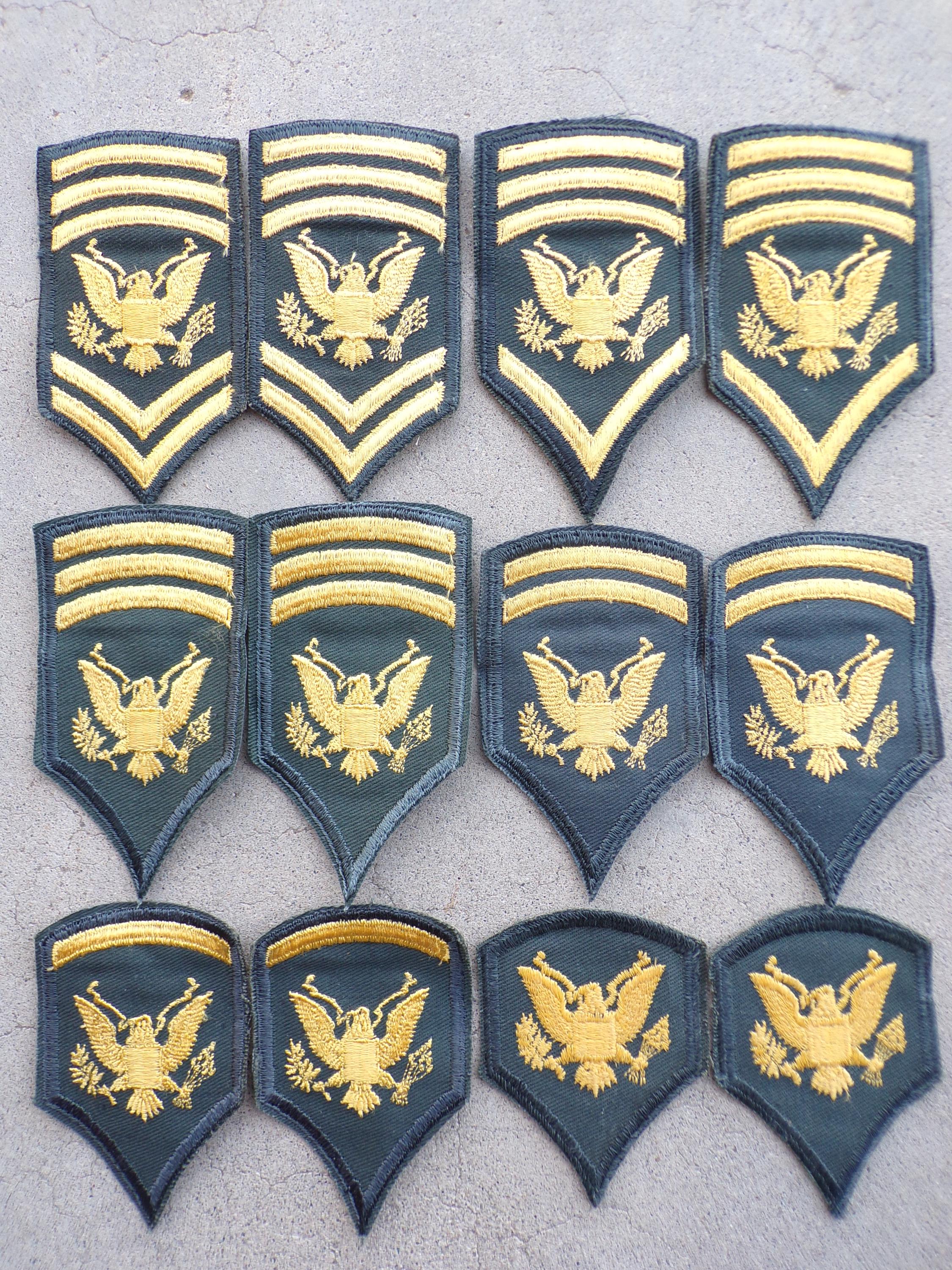 US Army Specialist Rank Patch Sets Vintage Insignia Uniform Shoulder ...