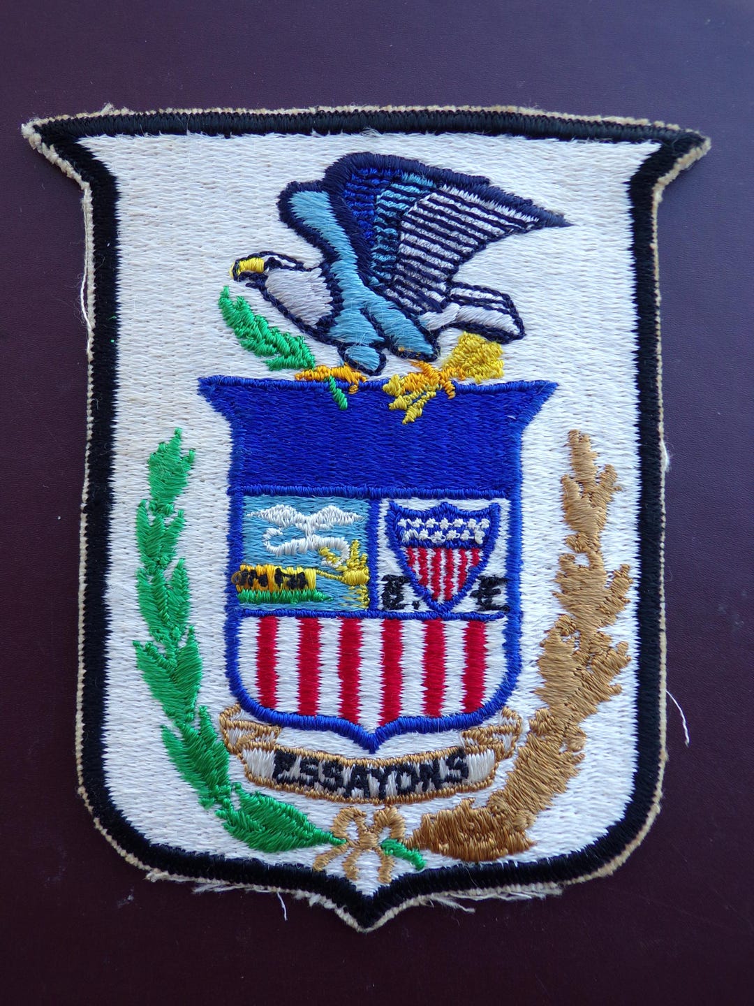 US Army Engineer Corps Coat of Arms Essayons Pocket Patch Vintage Post ...