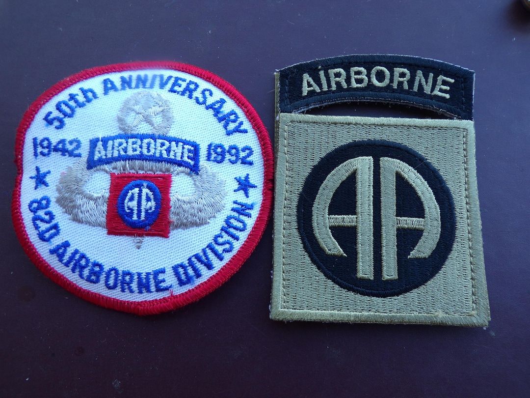 US Army 82nd Airborne Infantry Division TWO Patches Combat Velcro ...