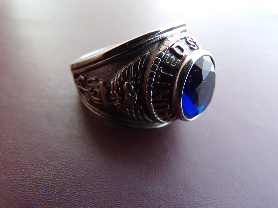 US Navy Men's Class Ring USN Military Finger Insignia Jewelry Naval ...