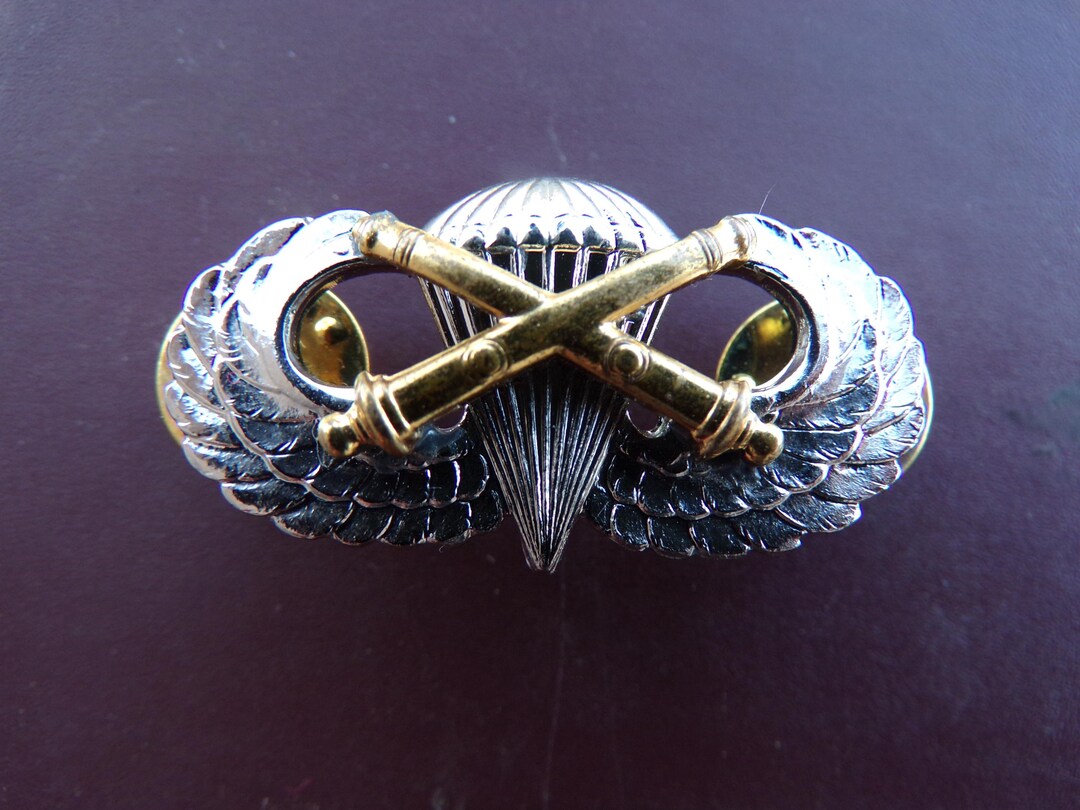 Airborne Field Artillery Jump Wing Badge Military Paratrooper Cannon ...