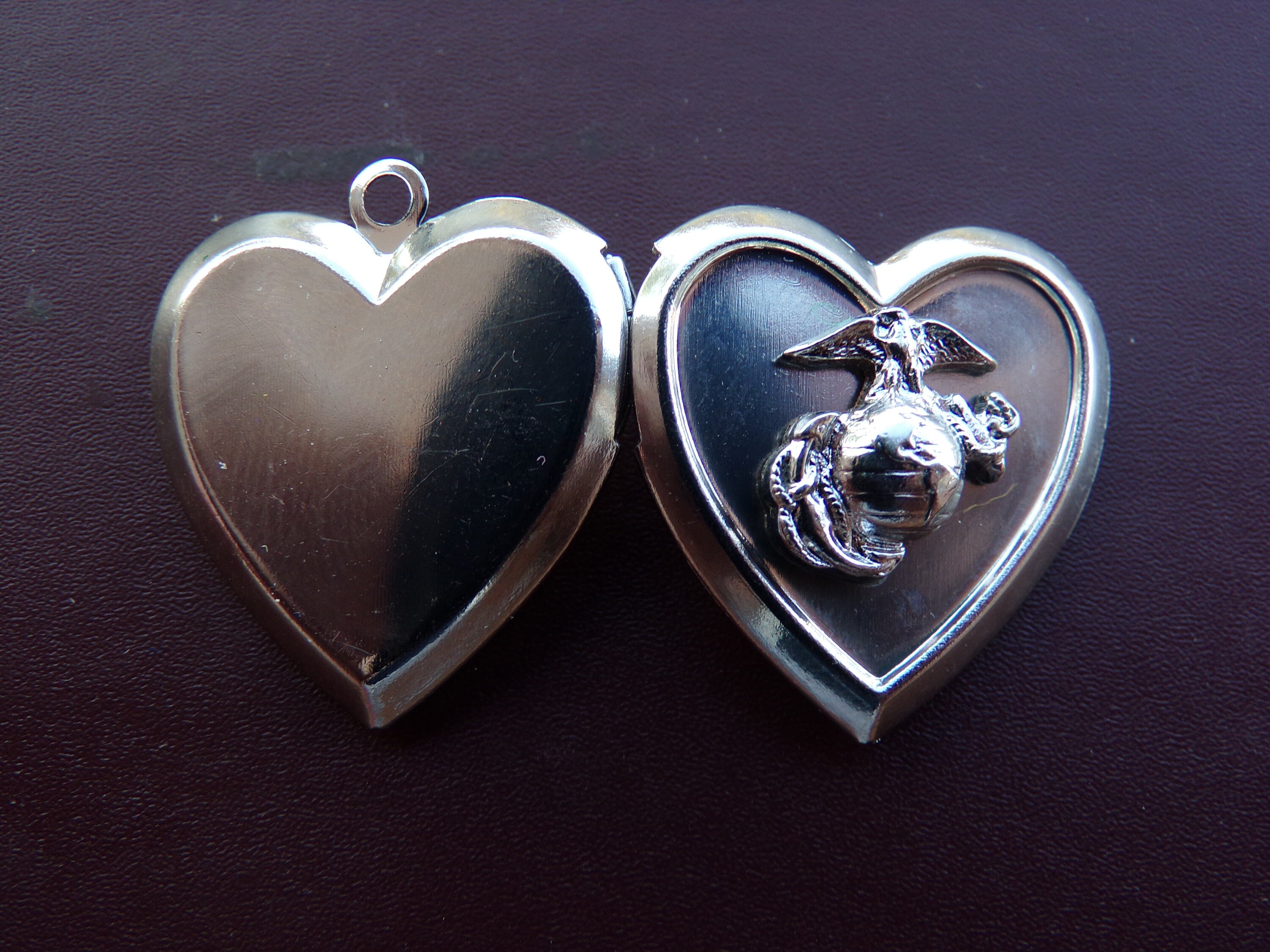 US Marine Corps Sweetheart Picture Locket Necklace Bracelet Eagle Globe ...