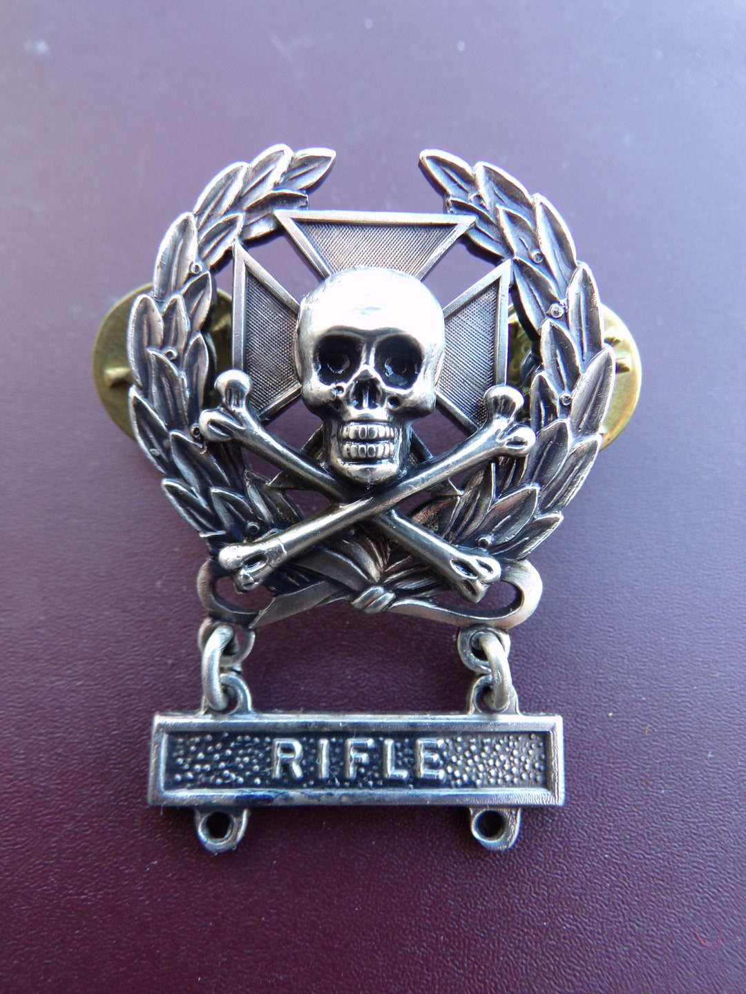 US Army Expert Sniper Skull Badge Insignia Medal Pin Uniform Cross ...