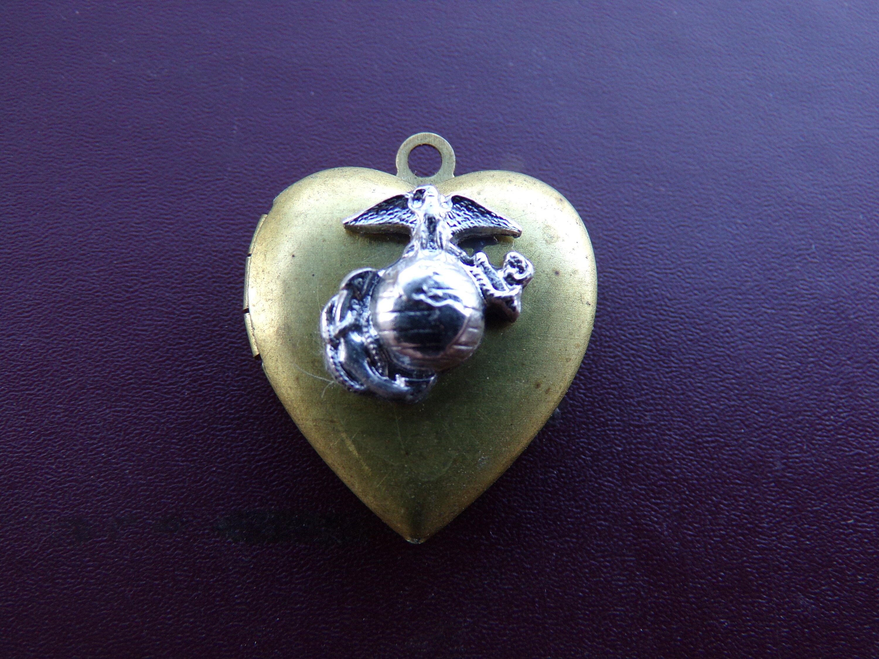 Vintage US Marine Corps Sweetheart EGA Picture Locket Necklace - Etsy