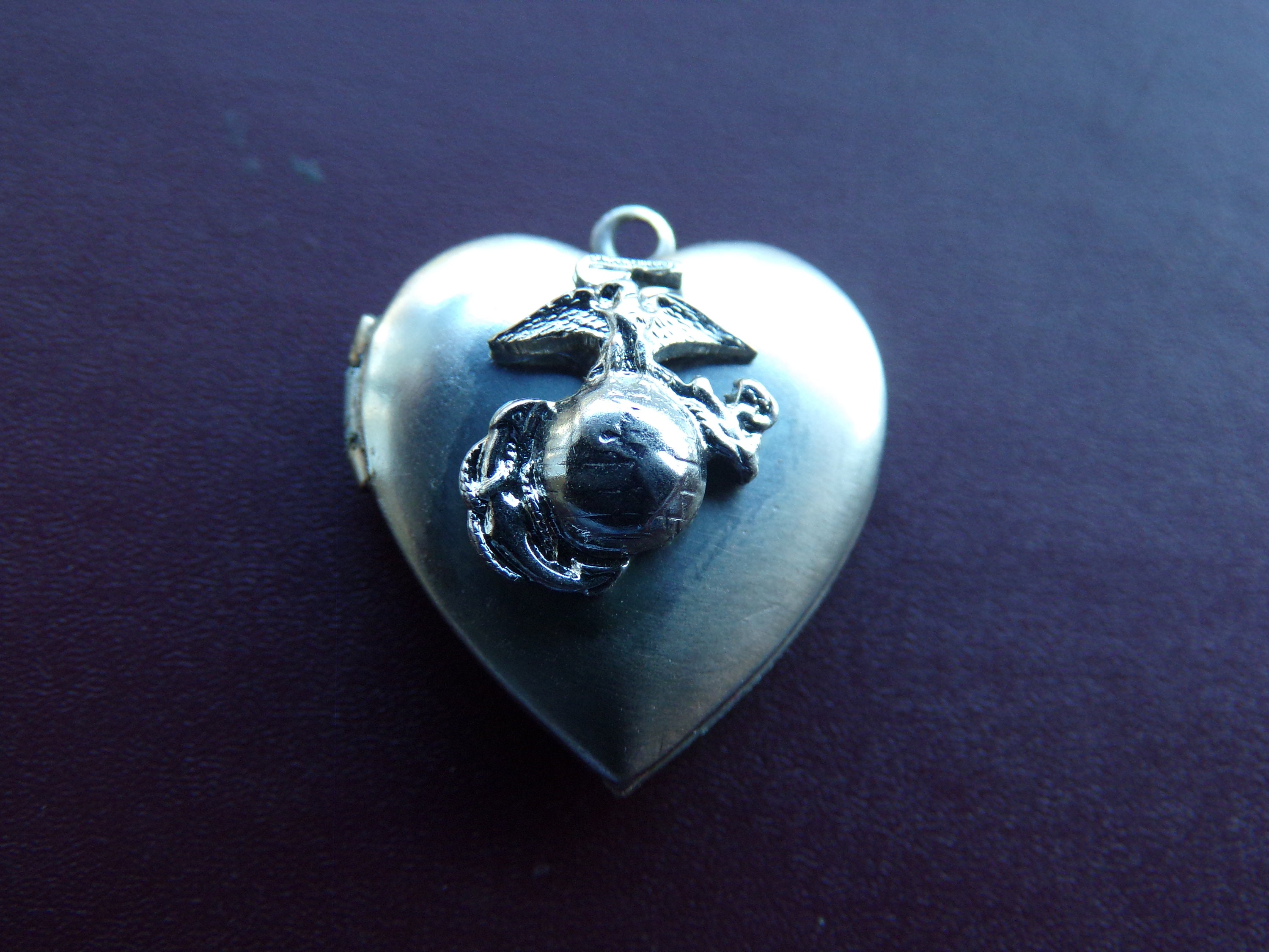 Vintage US Marine Corps Sweetheart EGA Picture Locket Necklace Bracelet ...