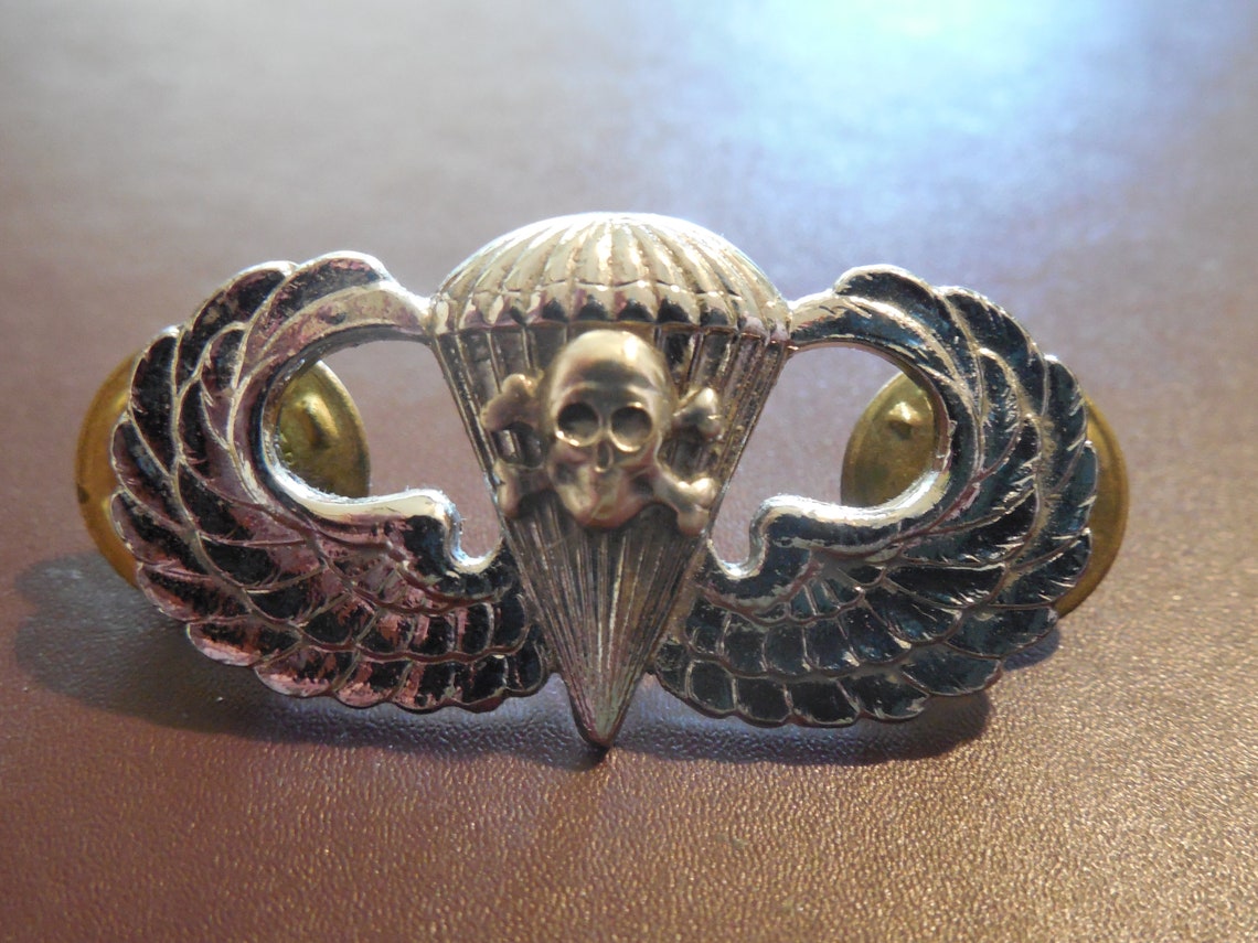 Airborne Skull Jump Wing Badge Military Insignia Pin Special | Etsy