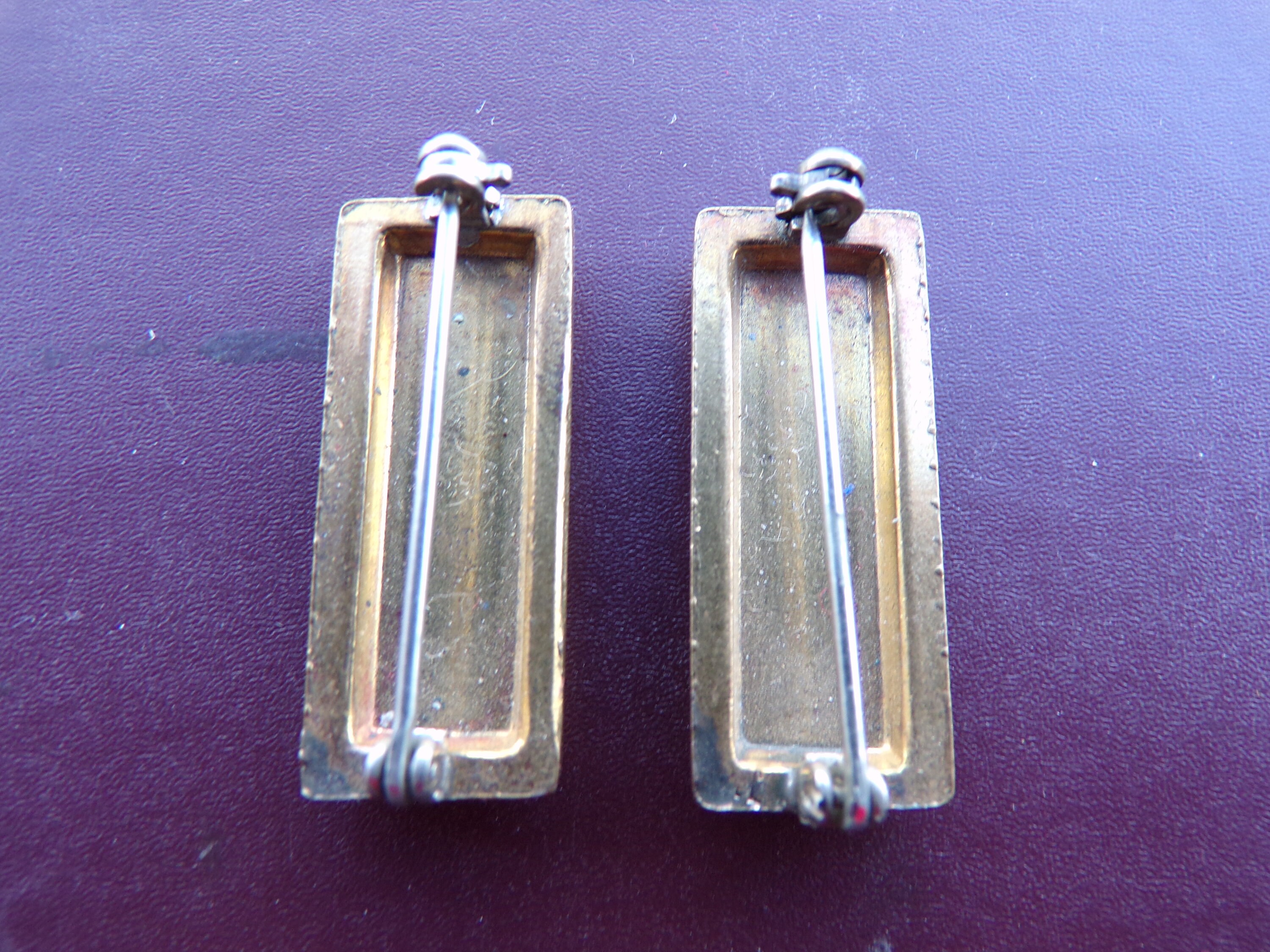 US Army Navy Second Lieutentant Ranks Collar Brass Bars Vintage WWII ...