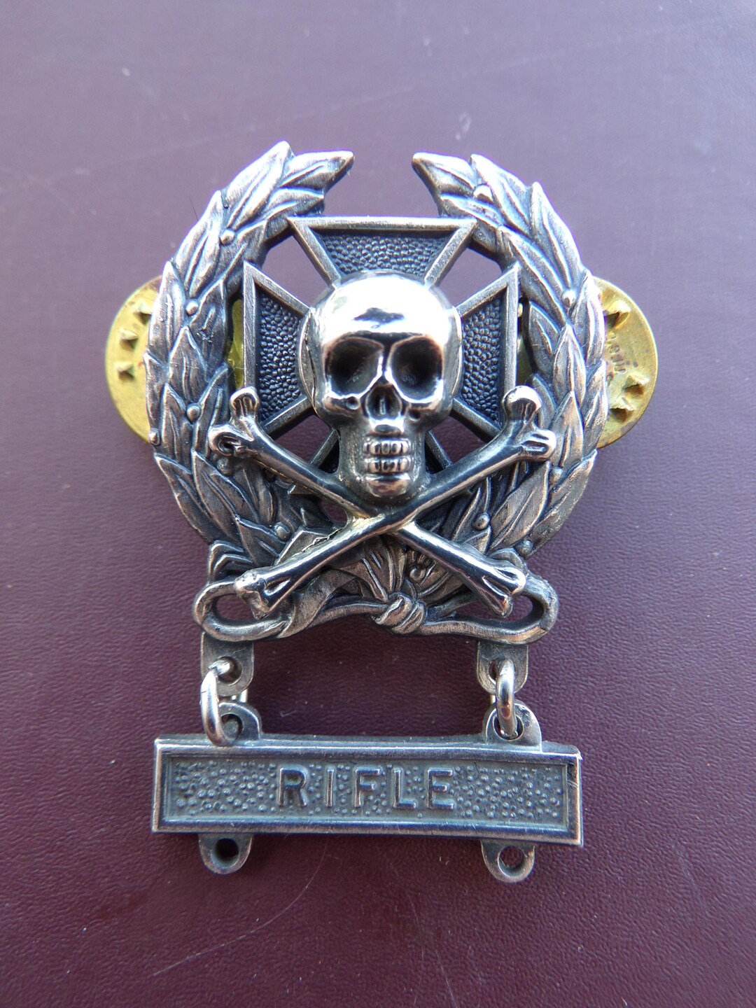 US Army Expert Sniper Skull Badge Insignia Medal Pin Uniform Cross ...