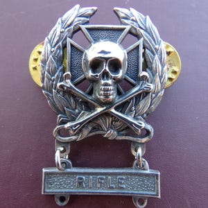 US Army Expert Sniper Skull Badge Insignia Medal Pin Uniform Cross ...