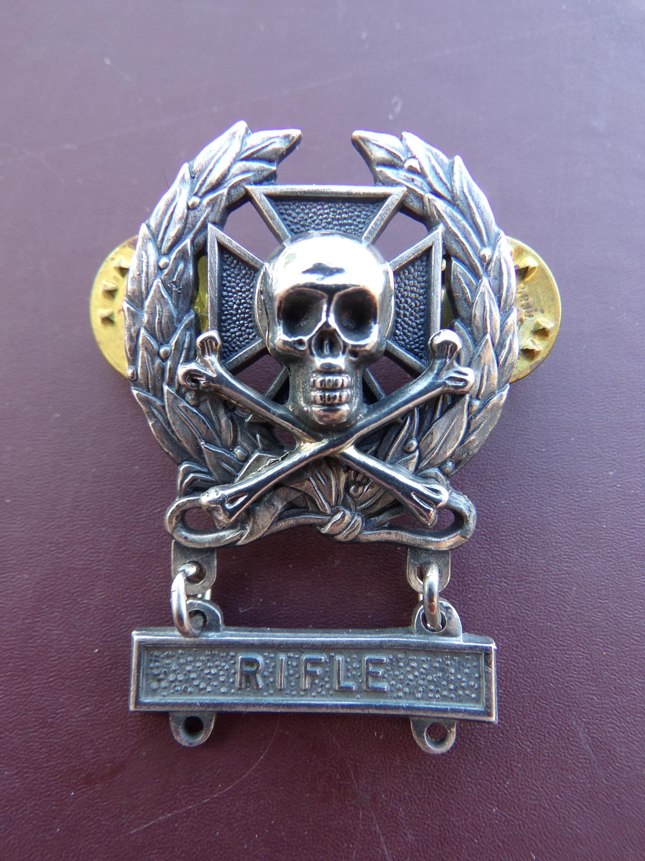 US Army Expert Sniper Skull Badge Insignia Medal Pin Uniform Cross ...