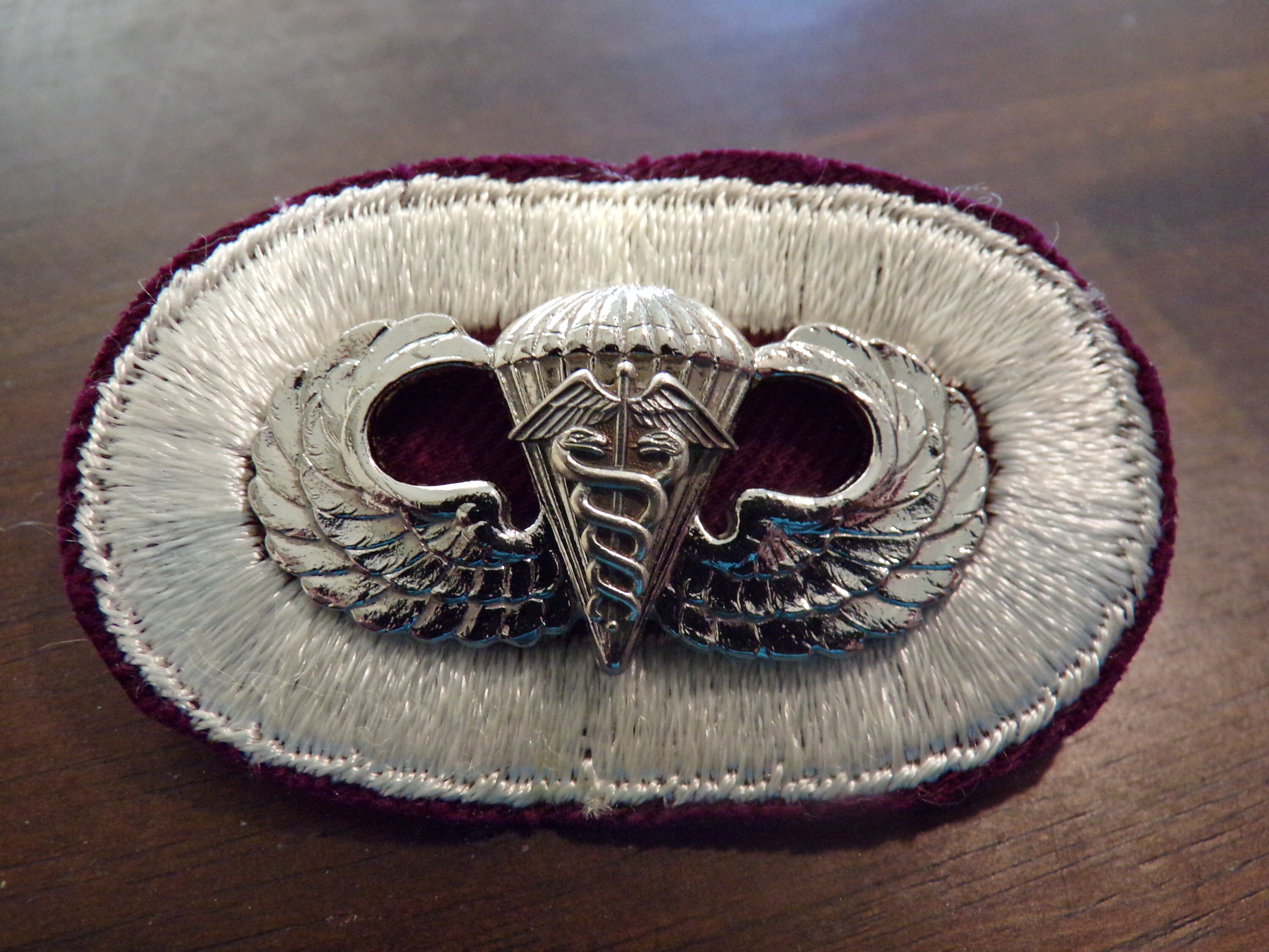 Medical Airborne Jump Wing Badge Patch Oval Backing Uniform | Etsy