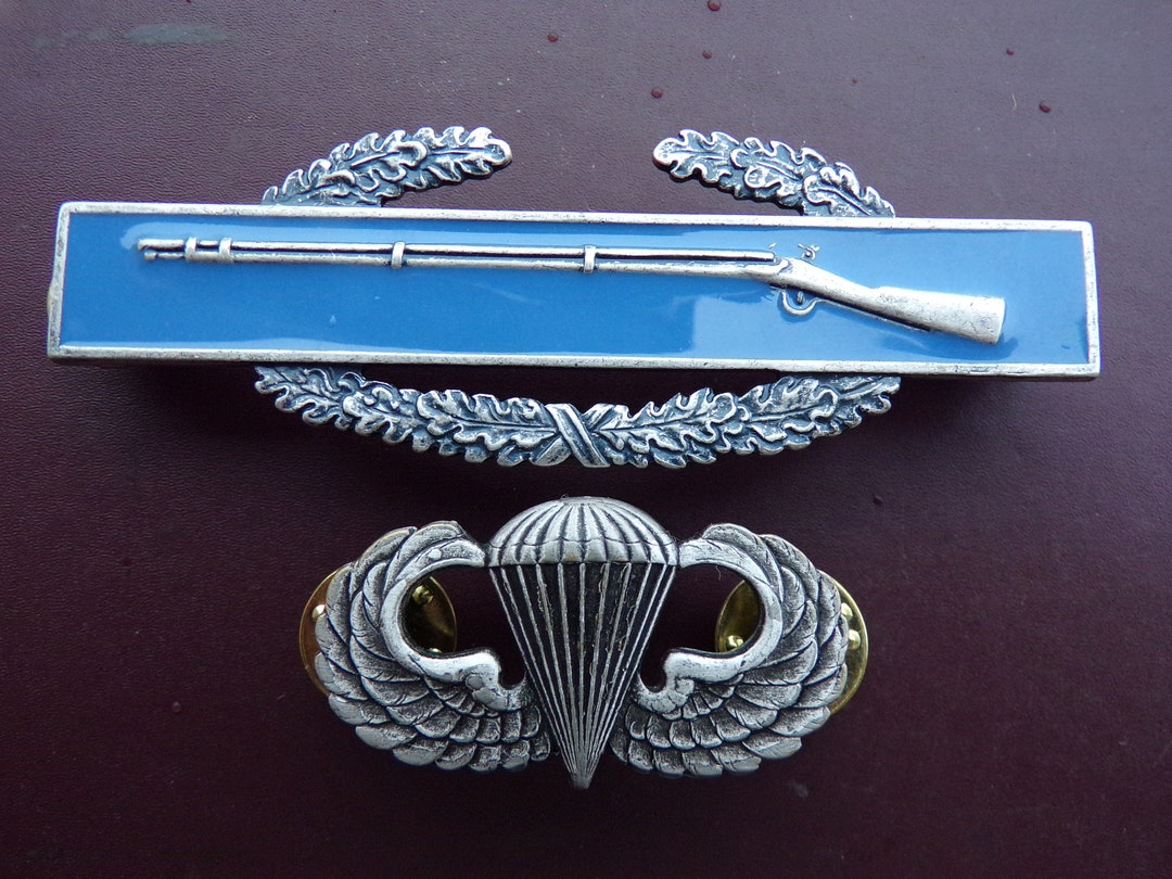 Combat Infantry Airborne Jump Wing Badge Military Insignia Paratrooper ...