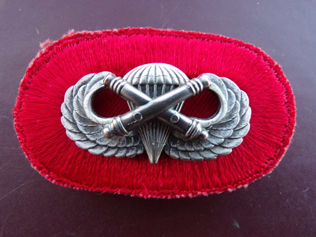 US Army Airborne Field Artillery Jump Wing Patch Oval Badge Military ...