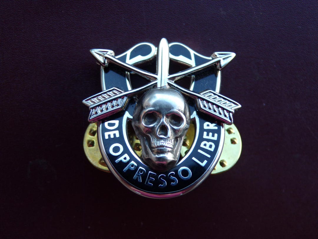 Special Forces Airborne Skull Crest Military Insignia Beret Badge ...