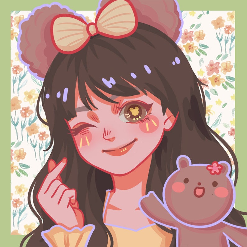 Custom Anime Portrait Cute Cartoon Anime Portrait | Etsy