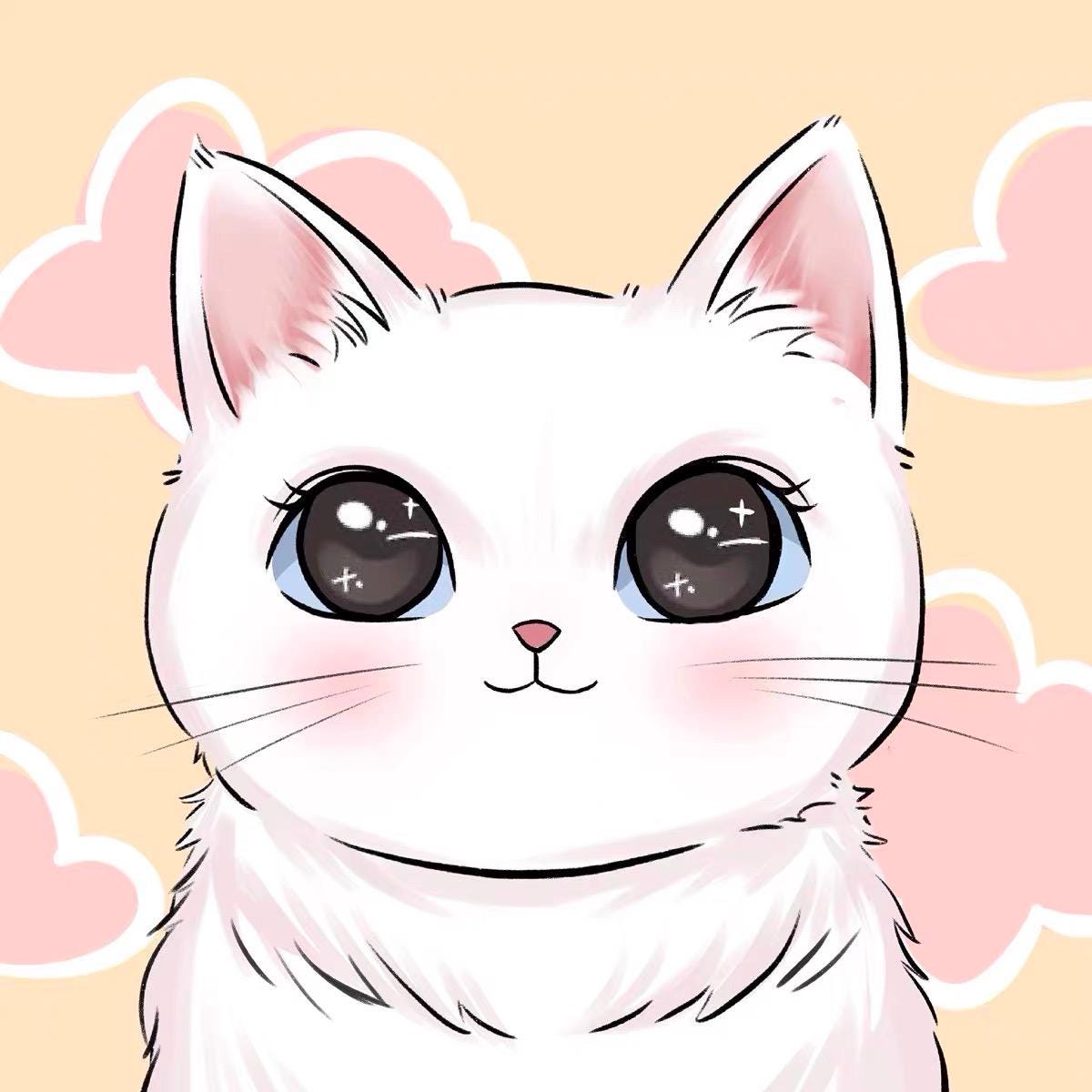 Custom Pet Portrait Cute Chibi Cat Cartoon From Photo Kawaii Anime