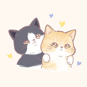 Custom Pet Portrait, Cute Chibi Cat Cartoon From Photo, Kawaii Anime ...