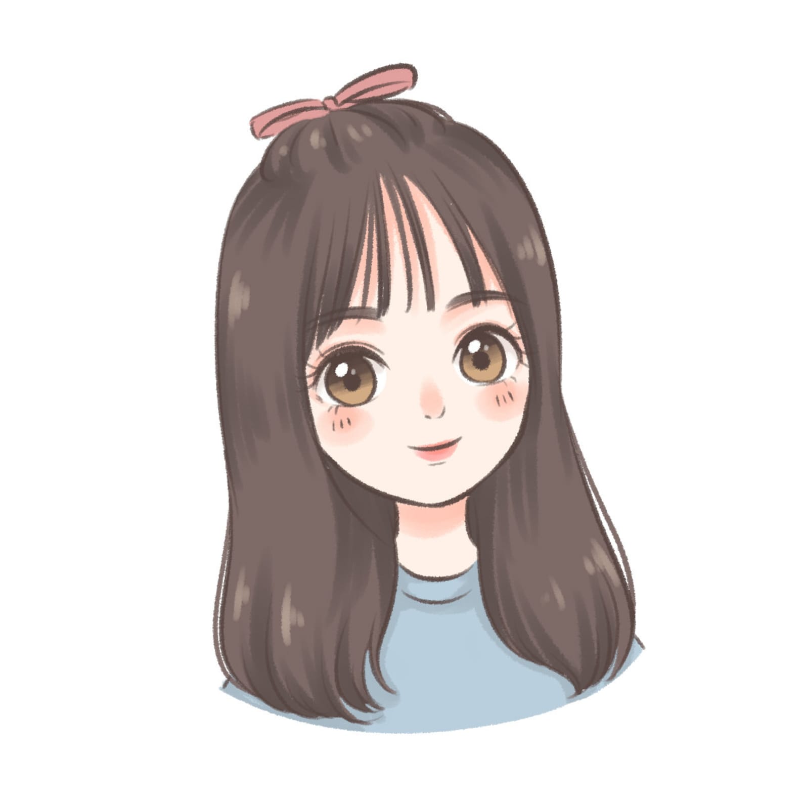 Custom Cute Cartoon Portrait Cute Anime Portrait - Etsy