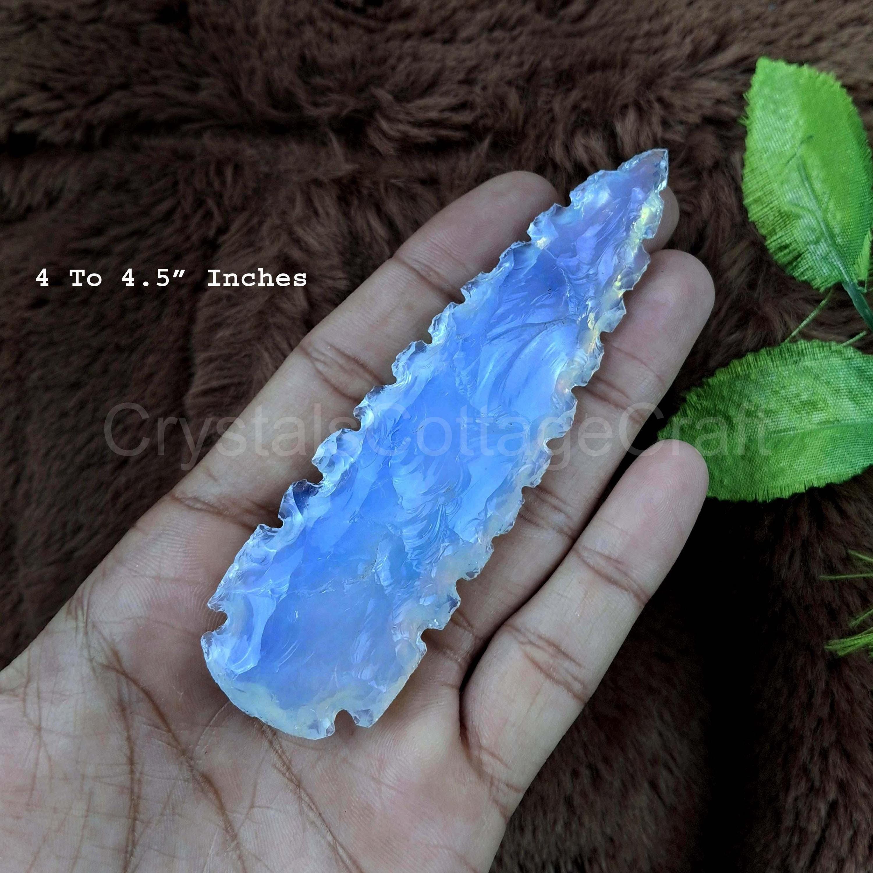 Lava Blade Opalite Crystal Arrowhead Opalite Athame, Opalite Arrowhead ...