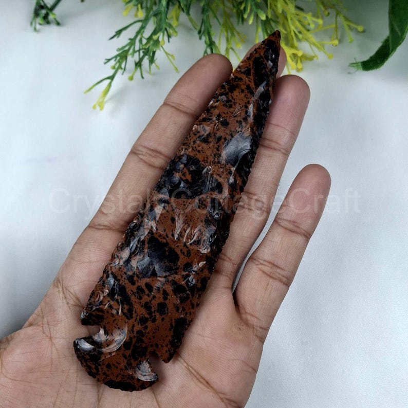 Hand Knapped Mahogany Arrowhead Blade: Healing Chakra Stone - Etsy