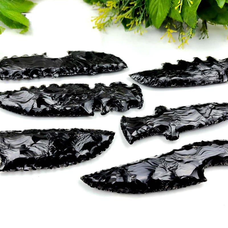 Obsidian Crystal Knives - Etsy