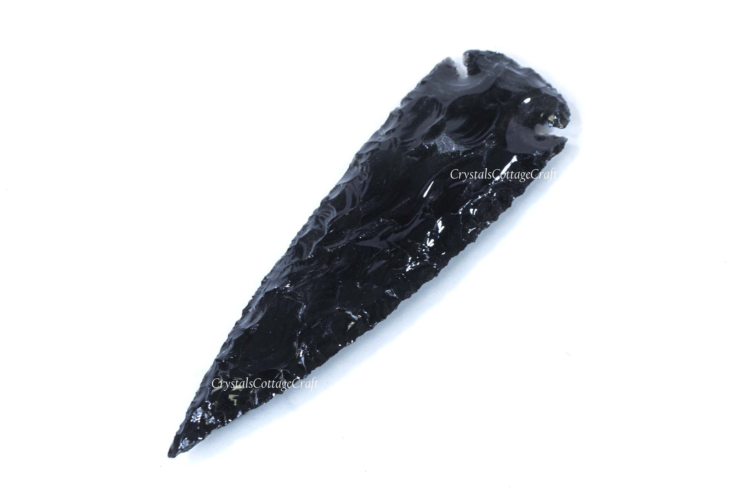 Hand Knapped Black Obsidian Arrowheads 5.5 Inch - Etsy