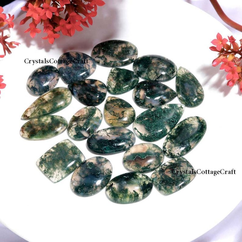 Moss Agate Cabochon - Etsy