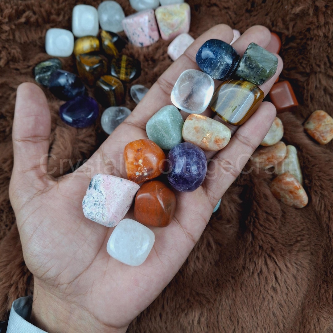 Mixed Gemstone Tumbled Stones - Multiple Sizes Available - Mixed ...