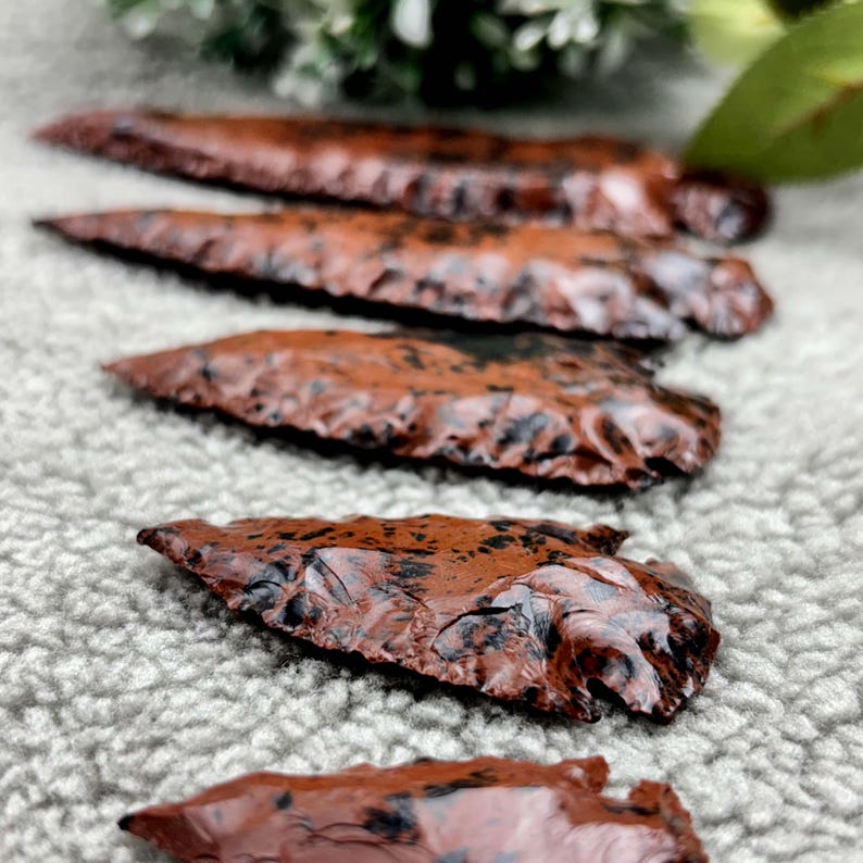 Hand Knapped Mahogany Arrowhead Blade: Healing Chakra Stone - Etsy