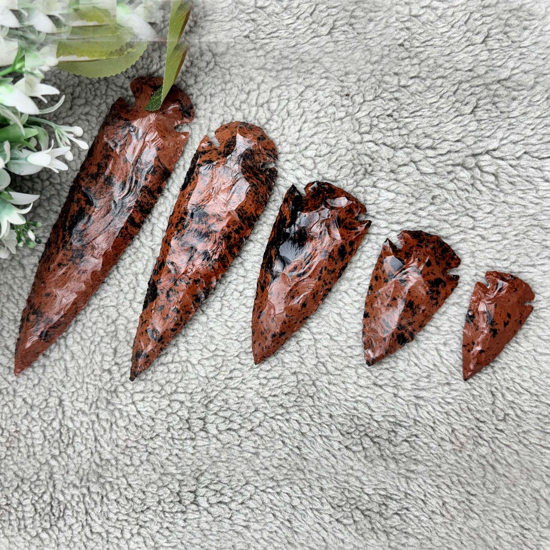 Hand Knapped Mahogany Arrowhead Blade: Healing Chakra Stone - Etsy