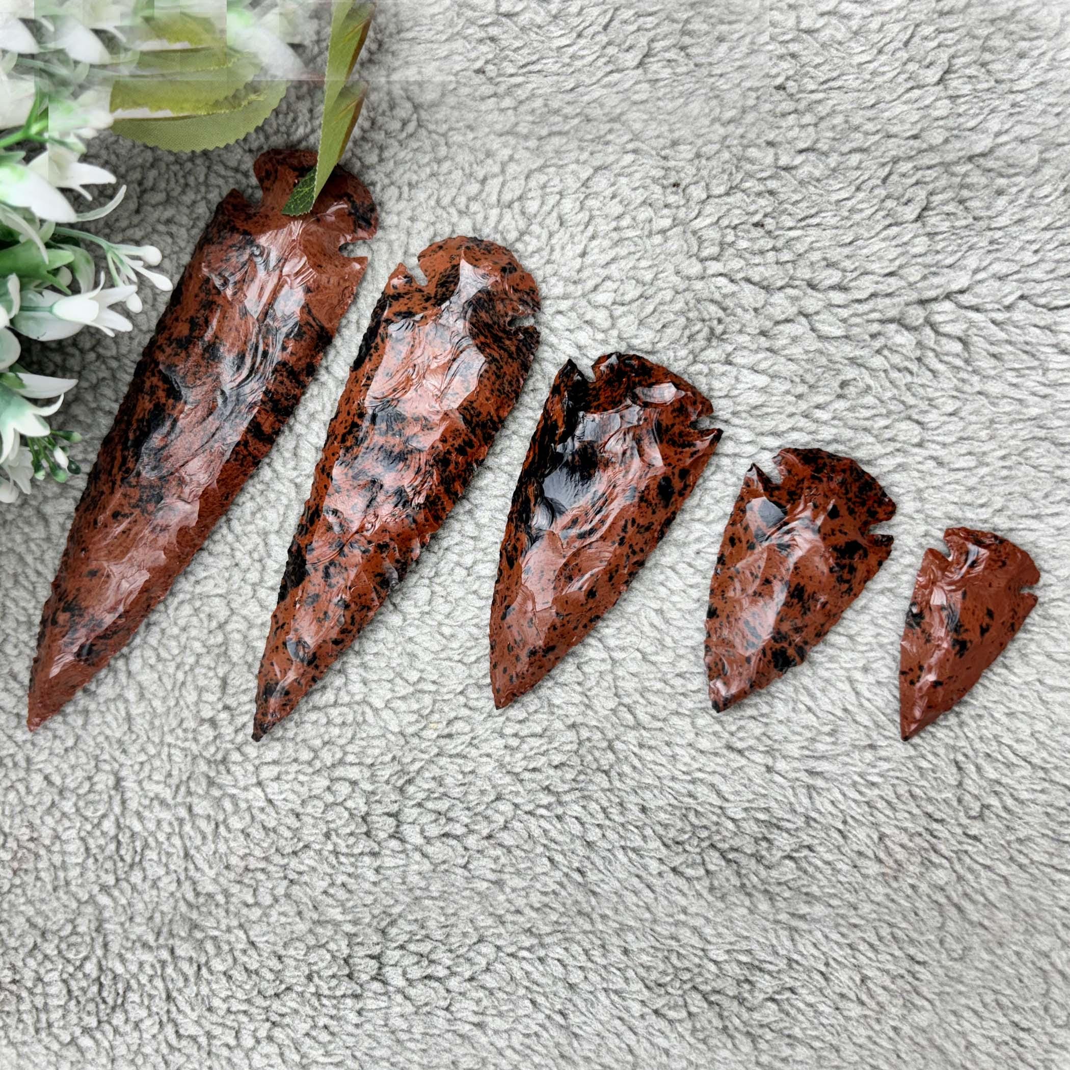 Hand Knapped Mahogany Arrowhead Blade: Healing Chakra Stone - Etsy