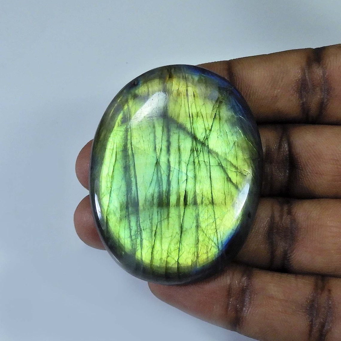 Top Quality Natural green Labradorite Loose Cabochon Gemstone | Etsy