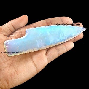 Hand Knapped Opalite Crystal Knife Opalite Athame, Opalite Knife ...