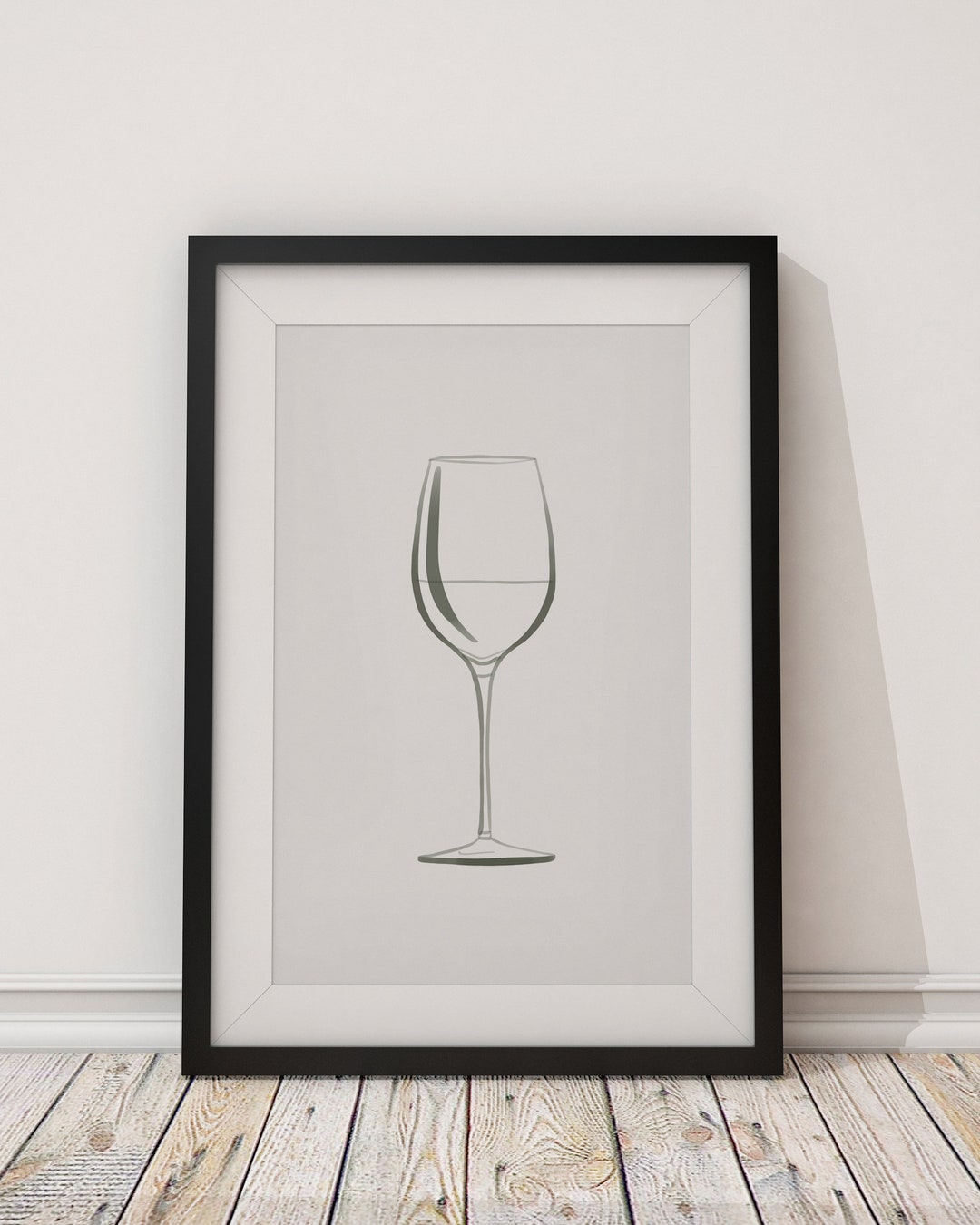 Wine Glass Print in A4 A5 A6 - Etsy