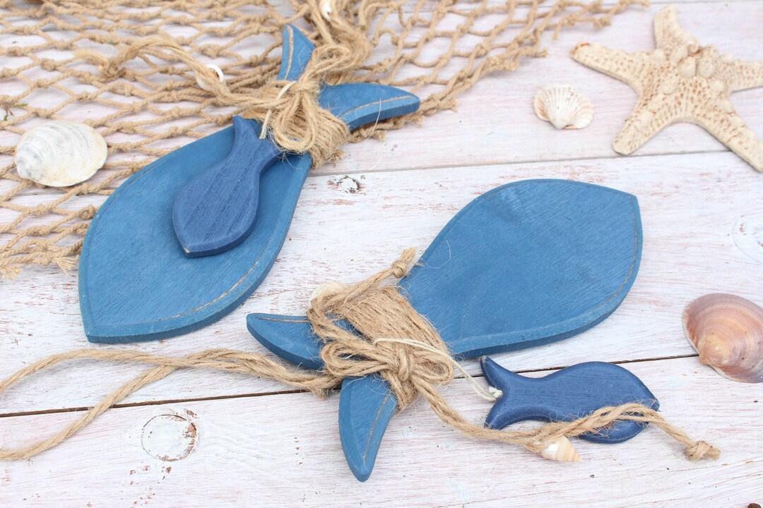 Set of 2 Fish Hangers / Maritime Table Decoration - Etsy