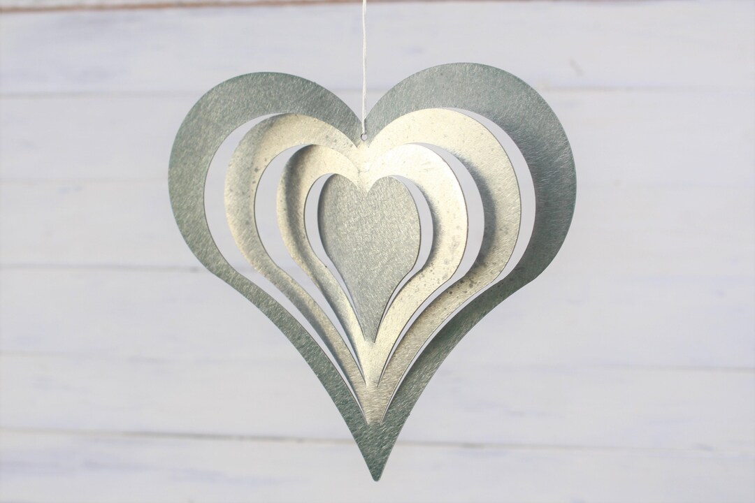 Hinged Decorative Heart Zinc 3D - Etsy
