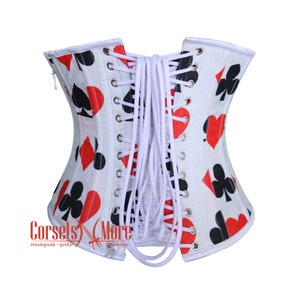 Diamond Heart Clubs Spades Print Cotton Casino Queen of Hearts Costume ...