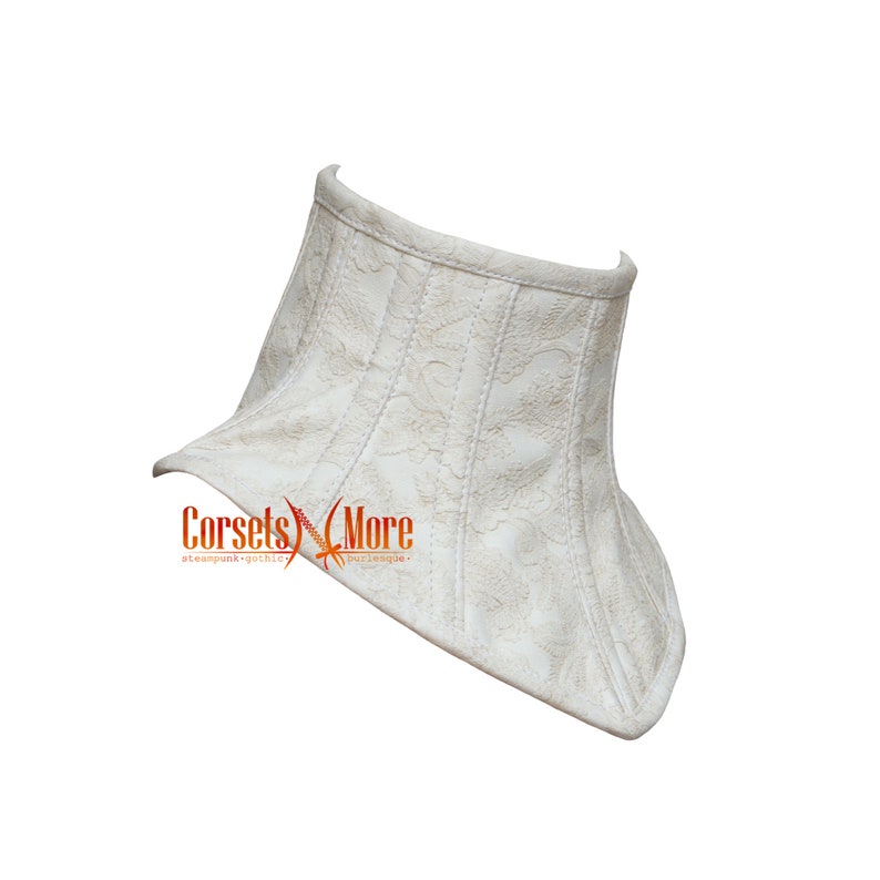 Ivory Floral Leather Texture Neck Corset Choker Neck Posture Collar - Etsy