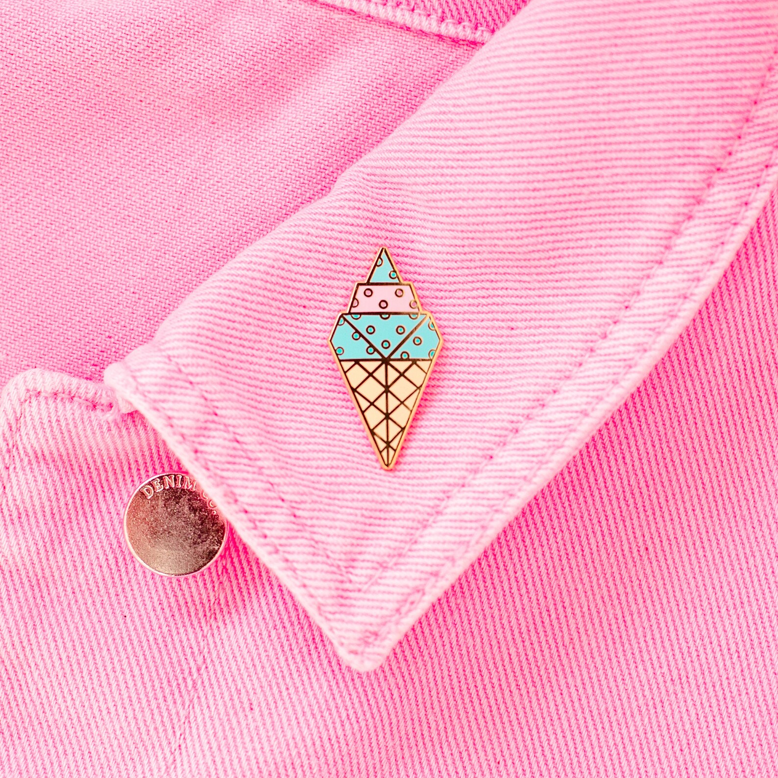 Origami Ice Cream Enamel Pin Summer Pin Badge Pastel Ice - Etsy