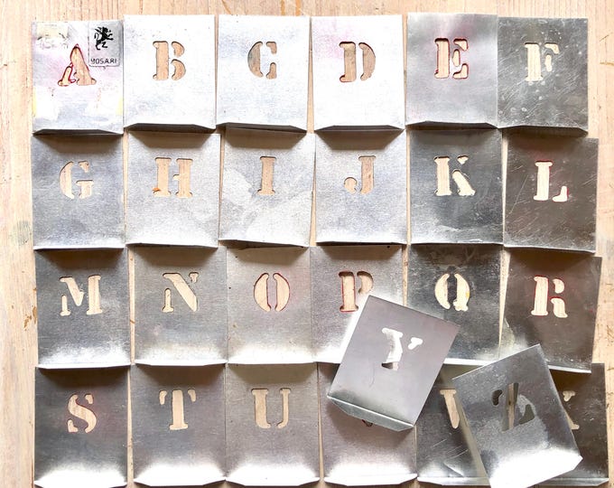ABC Stencil Set, 15 Mm Made of Aluminium - Etsy