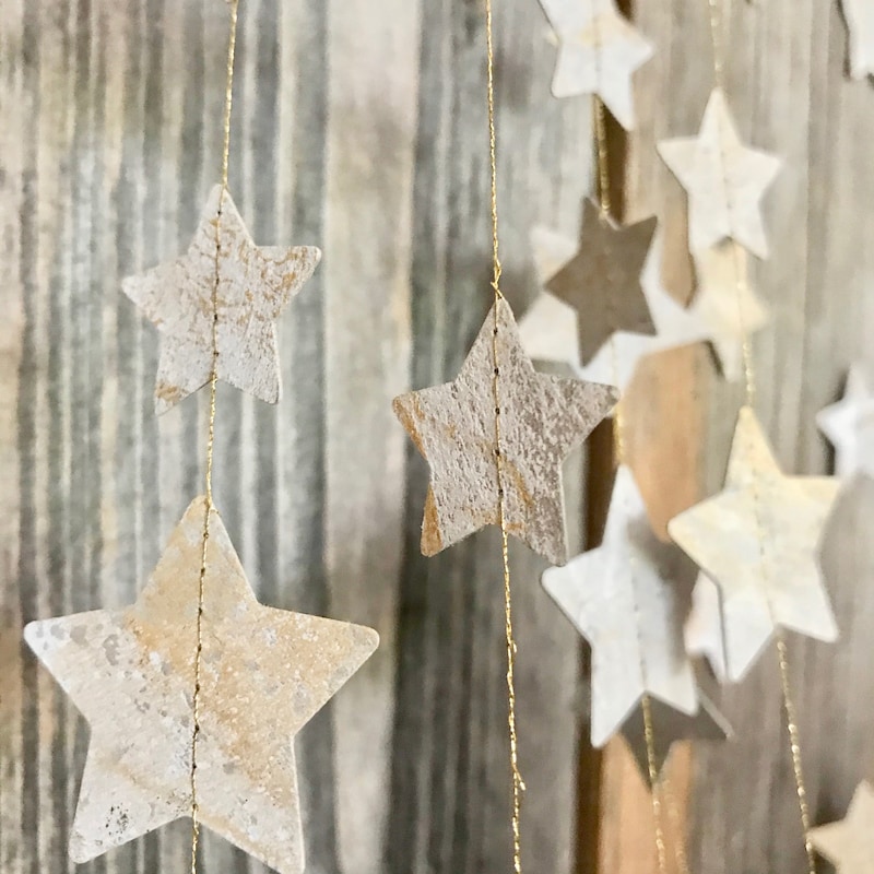 Gold Star Garland - Etsy